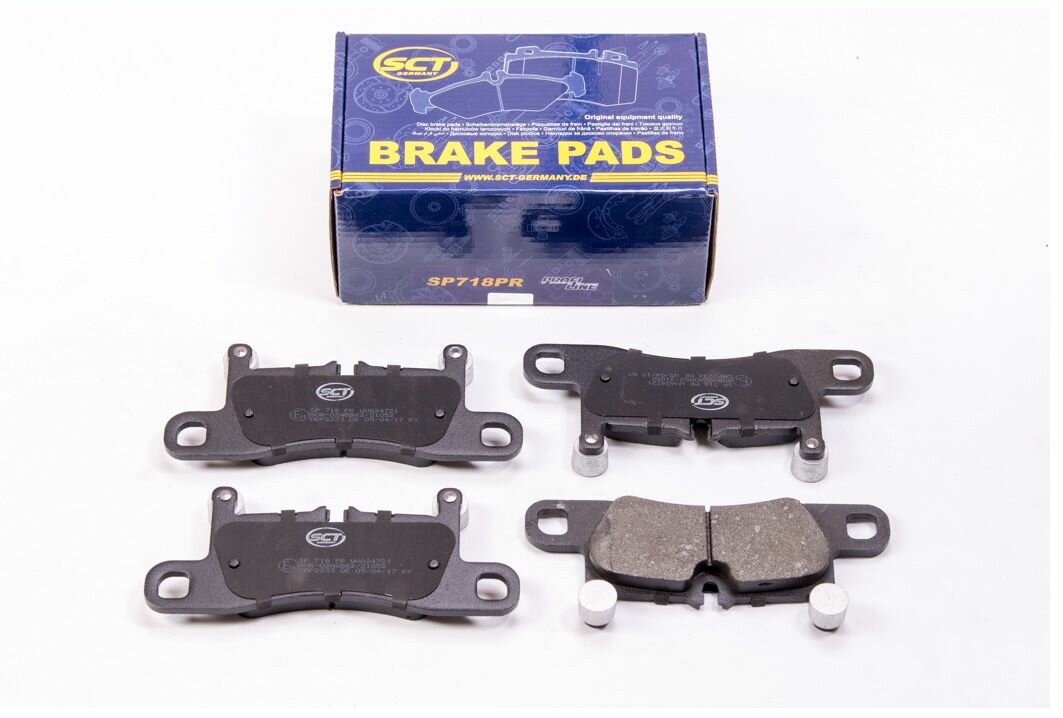 Колодки тормозные задние для Volkswagen Touareg 3.0-4.2 (с 2010 г), Porsche Cayenne 3.0-4.8 (с 2010 г) комплект 4 шт. арт SP718
