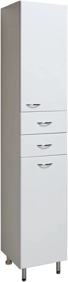 Пенал Runo Эконом 00000000126 напольный R, с бельевой корзиной, белый