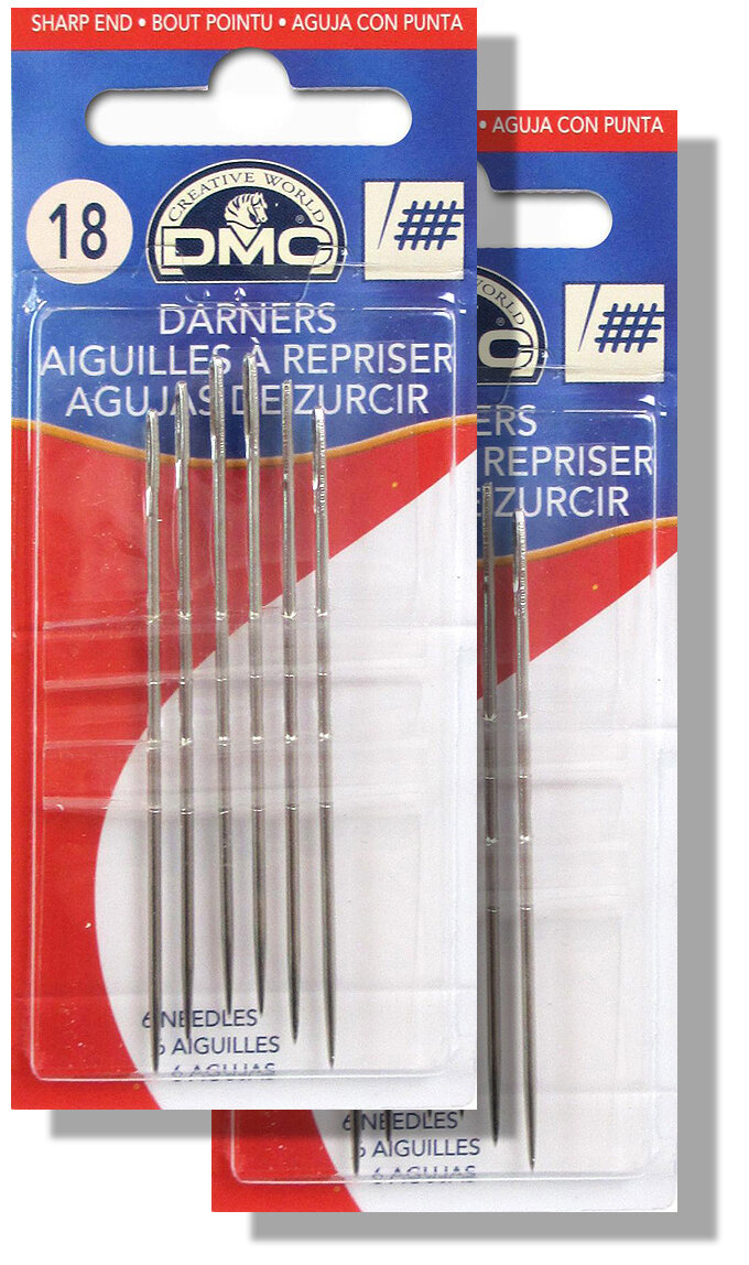 Иглы штопальные DMC № 18 (2 упаковки по 6 шт.)