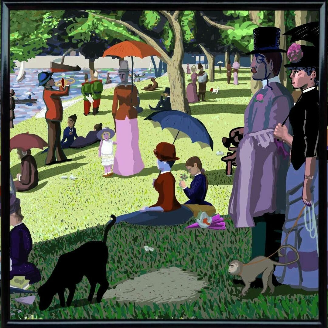 Репродукция картины на холсте без подрамника абстракция интерьерная Три грации Рафаэля Санти, постер для декора и в подарок