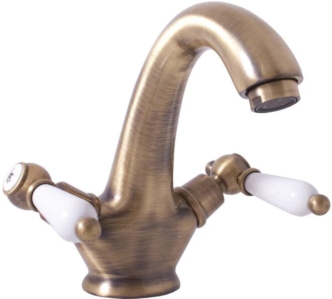 Смеситель для раковины без донного клапана Rav Slezak Morava Retro MK528.5SM