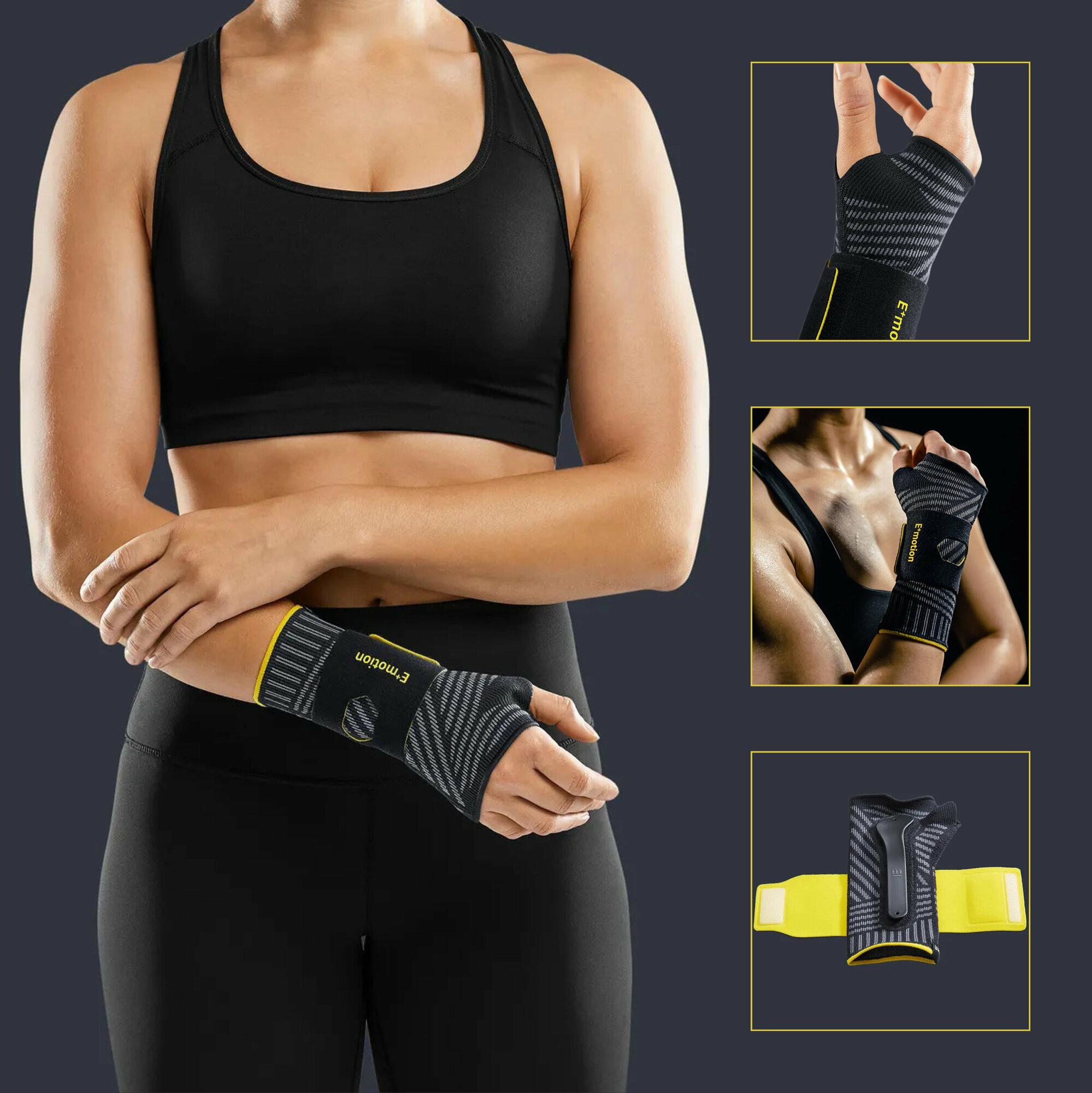 MEDI 641E - II - 9 Бандаж на лучезапястный сустав MANUMED ACTIVE E+motion new (II / Правый / Темно-синий)