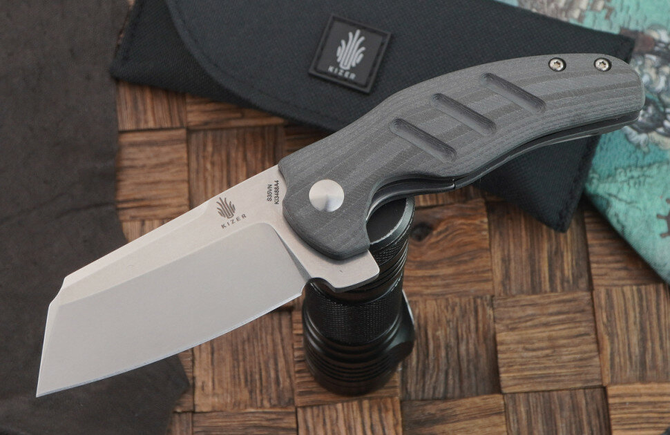 Складной нож Kizer Knives C01C Mini сталь S35VN, карбон