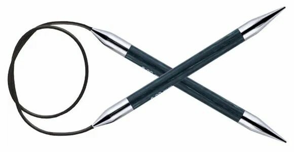 Спицы круговые "Royale" 8 мм/100 см, ламинированная береза, королевский синий, KnitPro, 29122