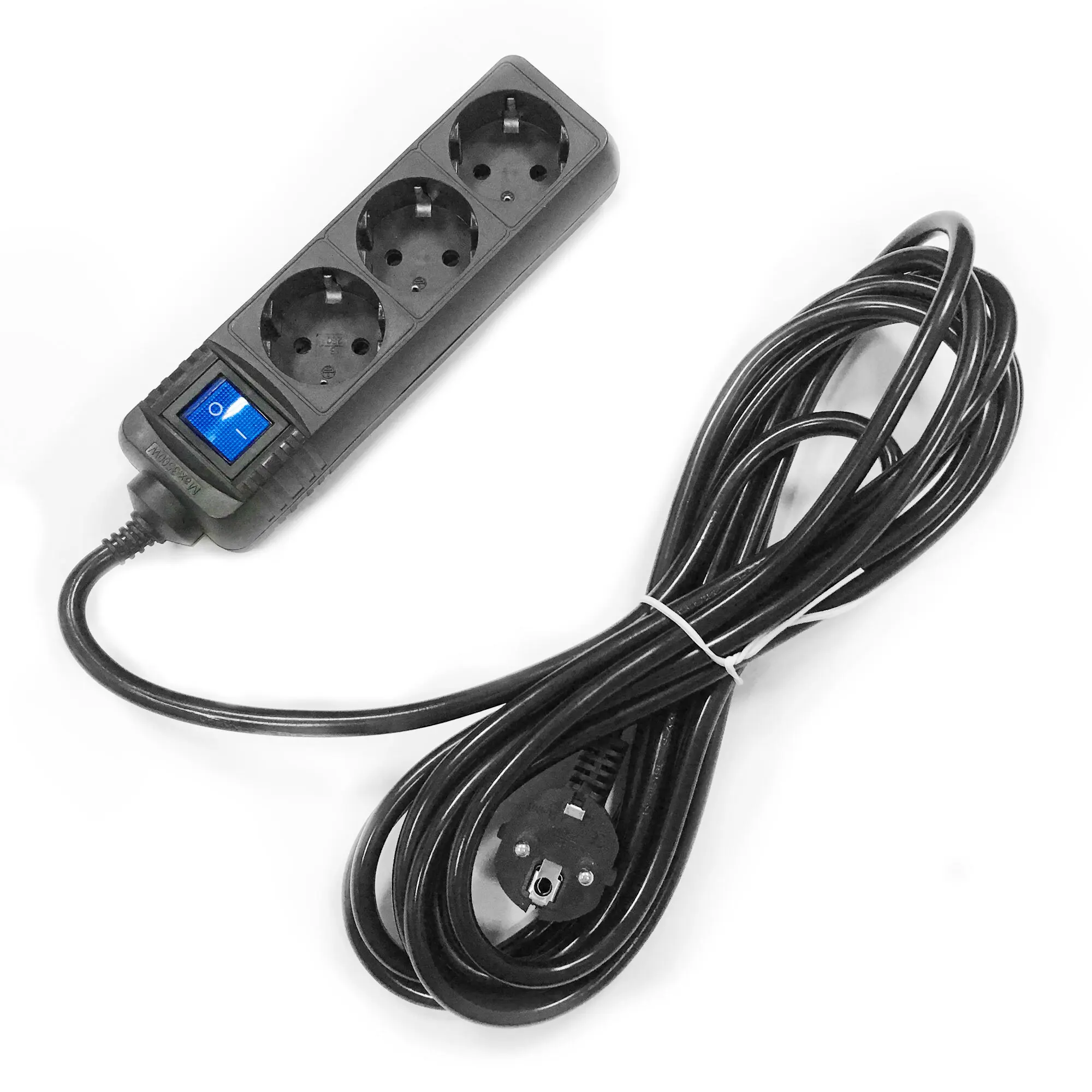 Сетевой фильтр/Удлинитель бытовой Skybeam 3 розетки с заземлением 3х1.5 мм 5 м 3500 Вт, цвет черный