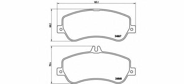 Колодки тормозные дисковые перед Brembo P 50 086