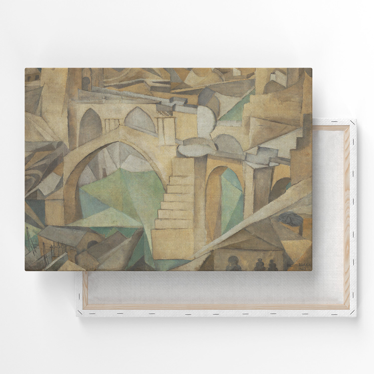 Картина на холсте, репродукция / Диего Ривера - Saint-Martins Bridge / Размер 80 x 106 см