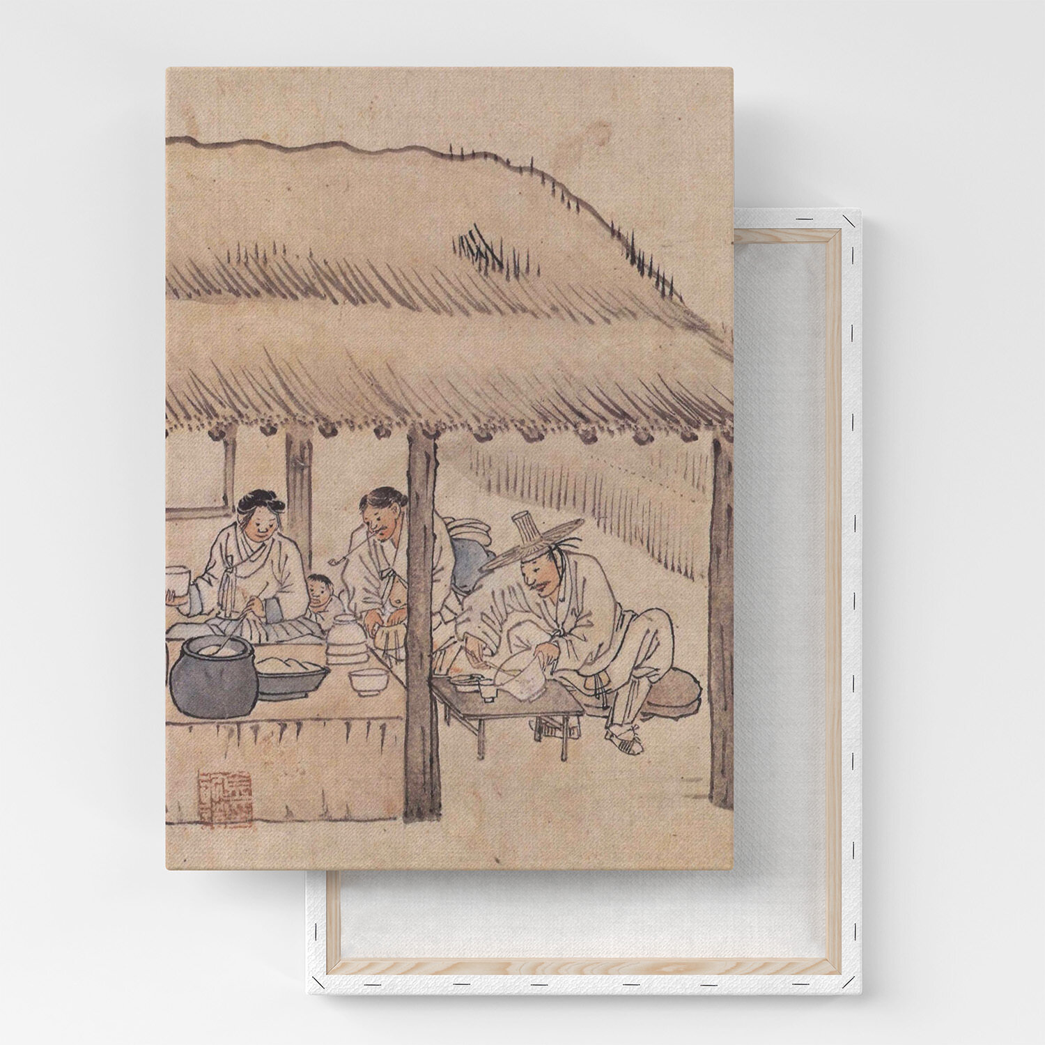 Картина на холсте, репродукция / Ким Хон До / Размер 30 x 40 см