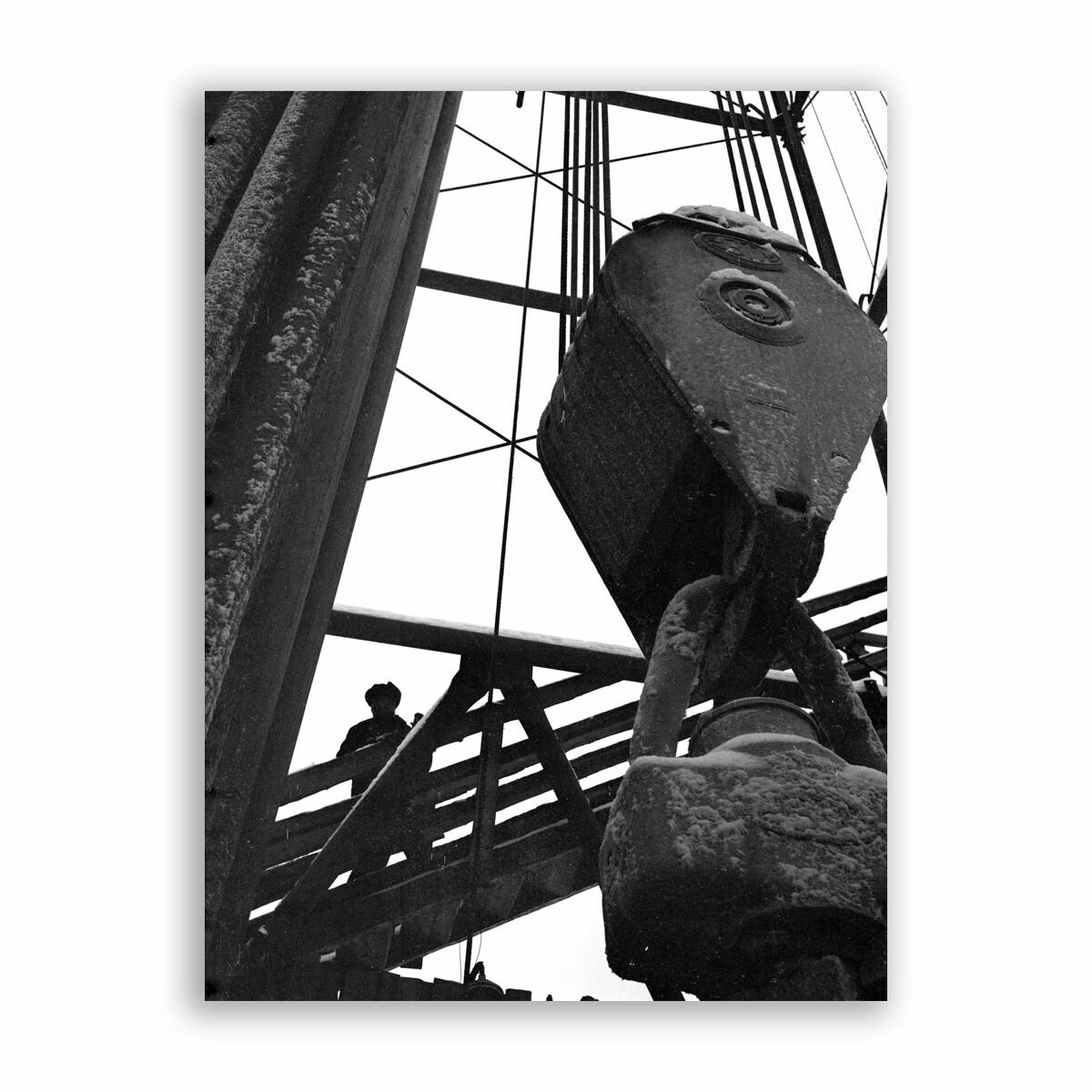 Советский постер, плакат на бумаге / Советское строительство / Размер 30 x 40 см