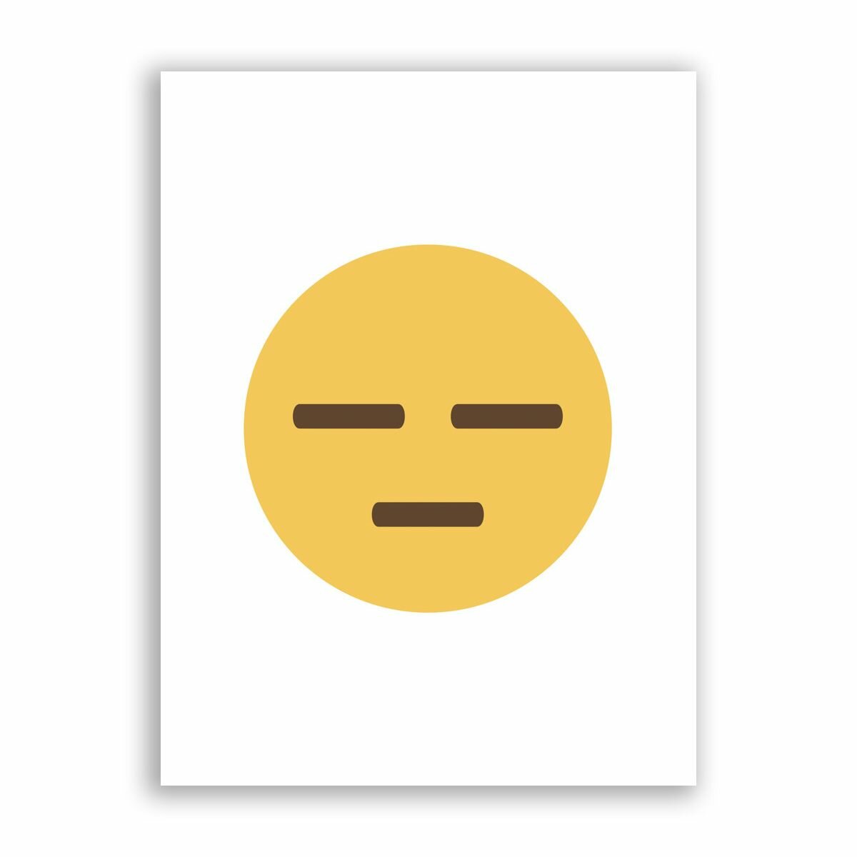 Постер, плакат на бумаге / Emoji / Эмодзи без эмоций / Размер 40 x 53 см