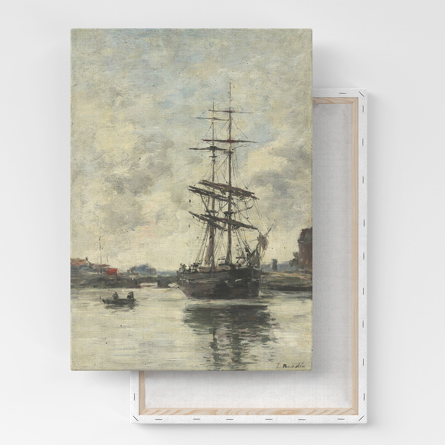 Картина на холсте, репродукция / Ship on the Touques / Эжен Буден / Размер 40 x 53 см