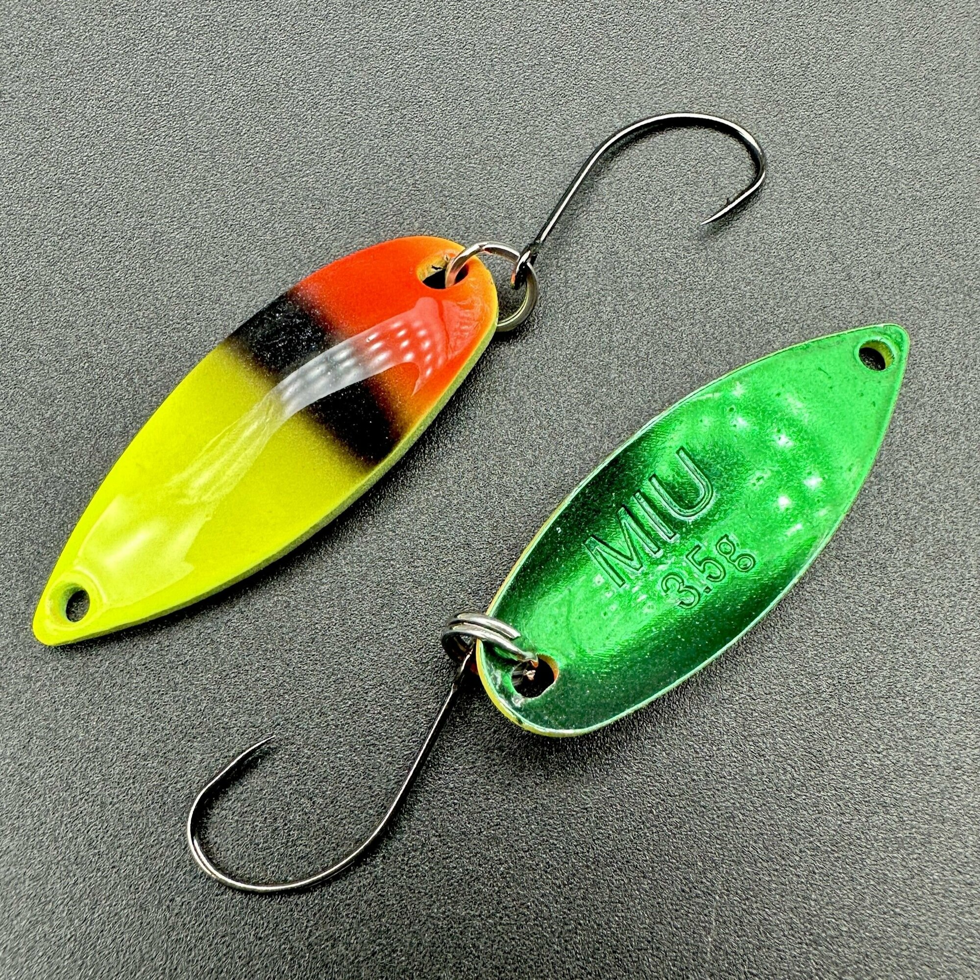 Блесна MIU Forest микроколебалка весом 3,5 грамма для ультралайтового спиннинга. Подойдет для ловли форели, окуня, голавля, жереха, хариуса, щуки и красноперки.