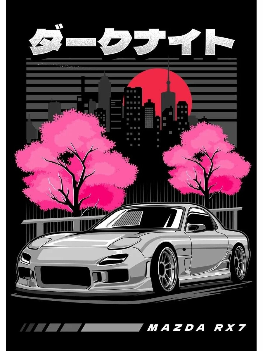 Постер "JDM Colors. Mazda RX7"