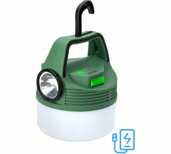 Космос фонарь кемпинговый KOS616Lit(лит. акк.3,7V2,4Ah) светодиод. 16W+3W,320lm+130lm,39м2, ABS, з/у USB, IP54