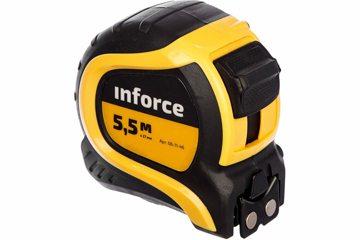 Inforce измерительная рулетка с нейлоновой лентой и магнитным зацепом 5.5x27 мм 06-11-46