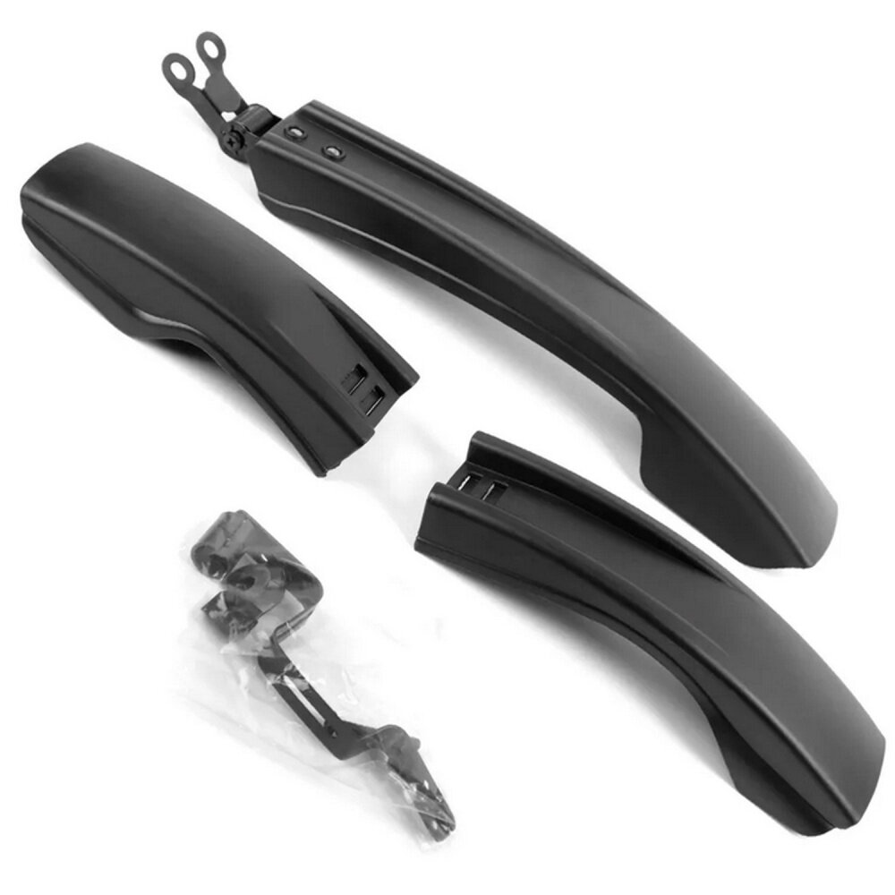 Крылья для велосипеда HN14-1 24-27,5" пластик черные (комплект)