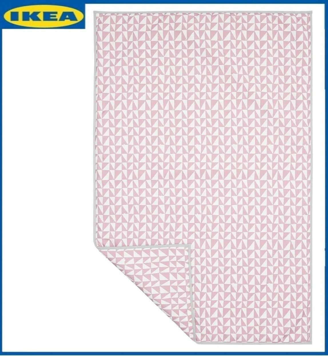 Подстилка-плед для собак и кошек икеа лурвиг 150х100 см, прямоугольная розовый. IKEA LURVIG
