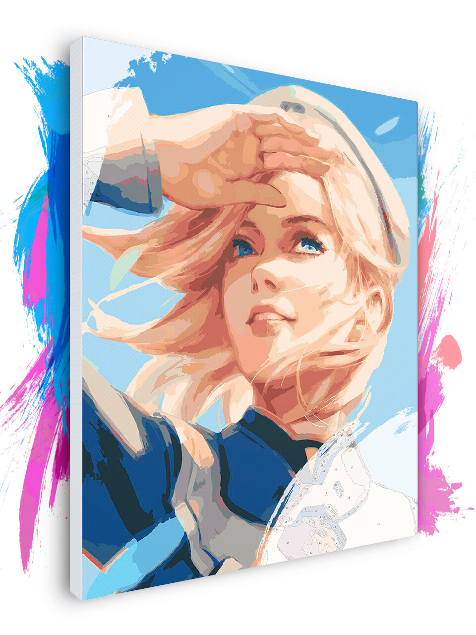 Картина по номерам на холсте Overwatch - Ангел Combat Medic Ziegler, 40 х 50 см