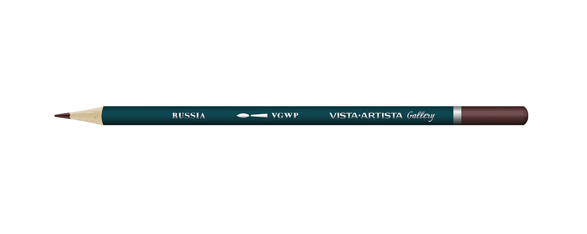 Карандаш акварельный "VISTA-ARTISTA" "Gallery" VGWP художественный заточенный 707 Сиена жженая (Burnt Sienna)
