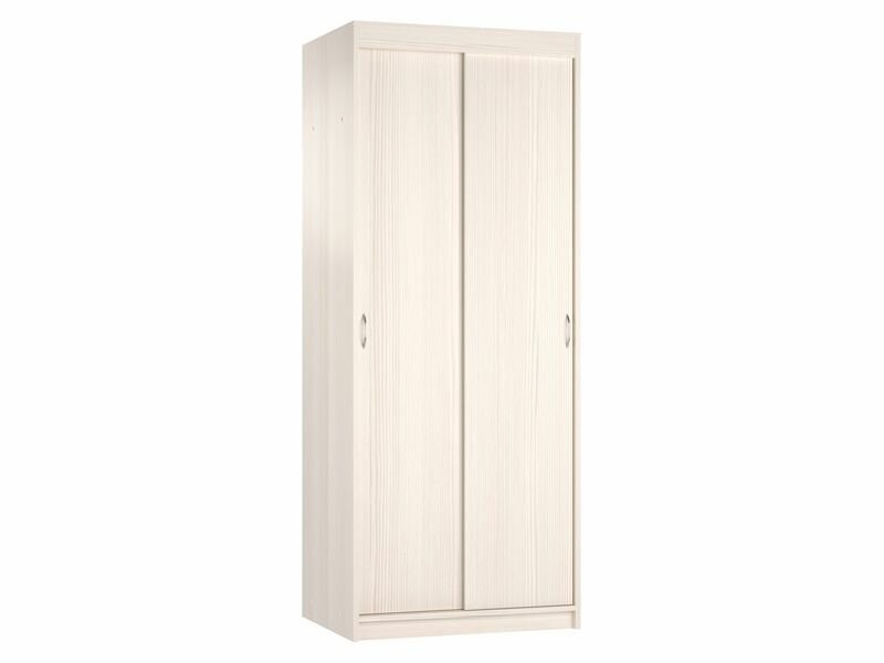 Шкаф купе для одежды со штангой "Эко 2" 80х220х45 Бодега белая