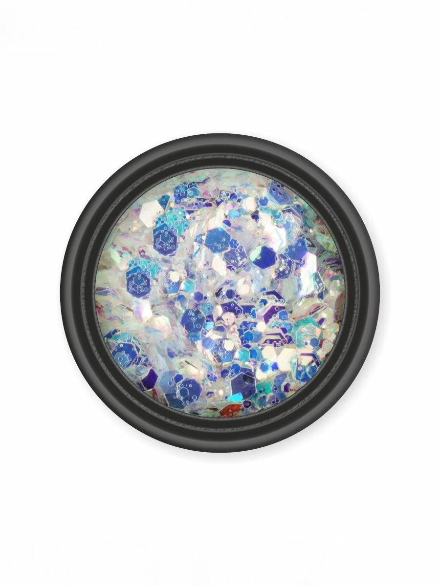 Хлопья для ногтей Luxury CRYSTAL с эффектом голограммы AB