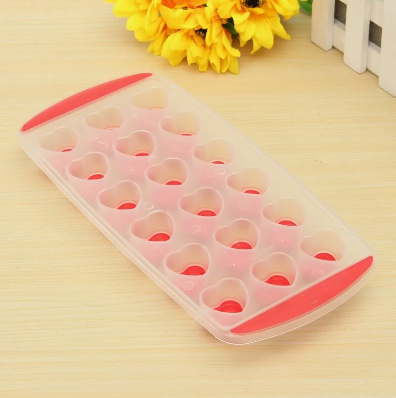 Форма для льда 18 Сердечек пластик- силикон 24.5 x 11.5см