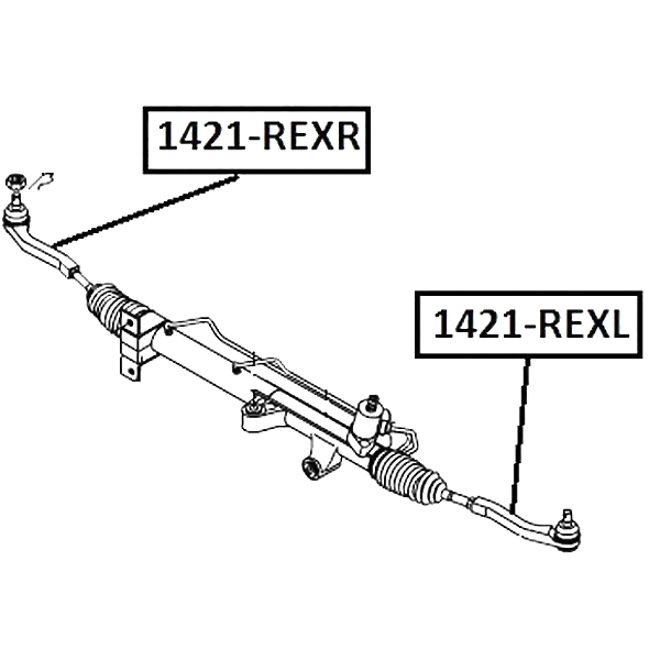 ASVA 1421-rexl (4666008000) наконечник рулевой левый ssang yong rexton gab 2002-2002