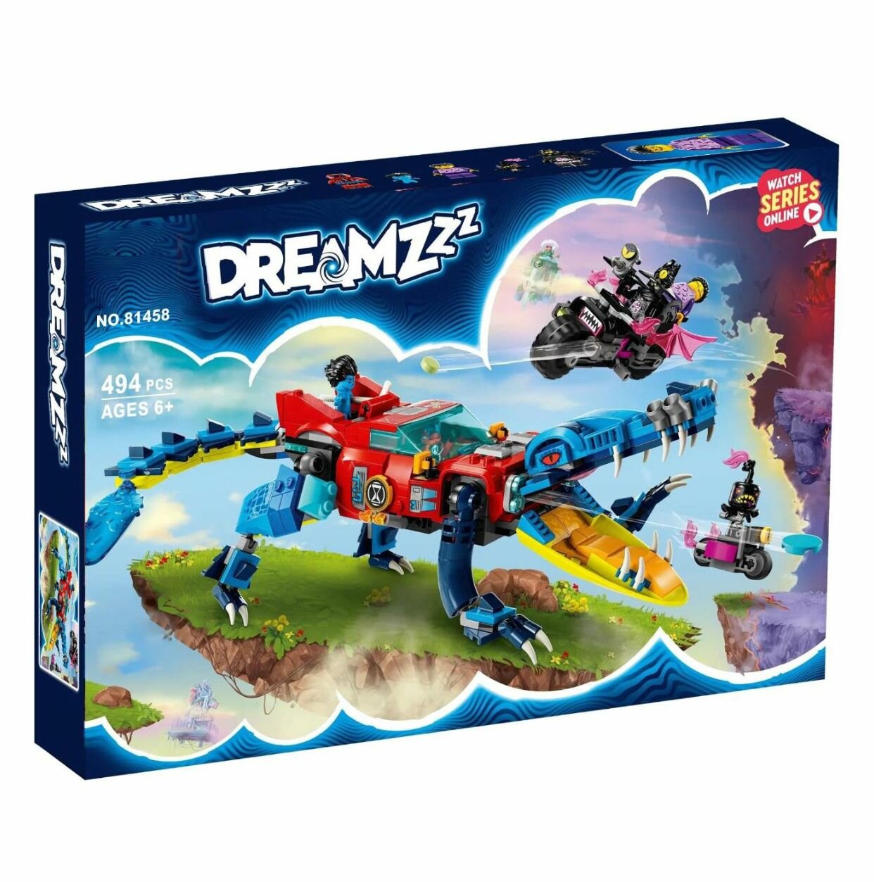 Конструктор DREAMZzz: Автомобиль-крокодил, 494 детали