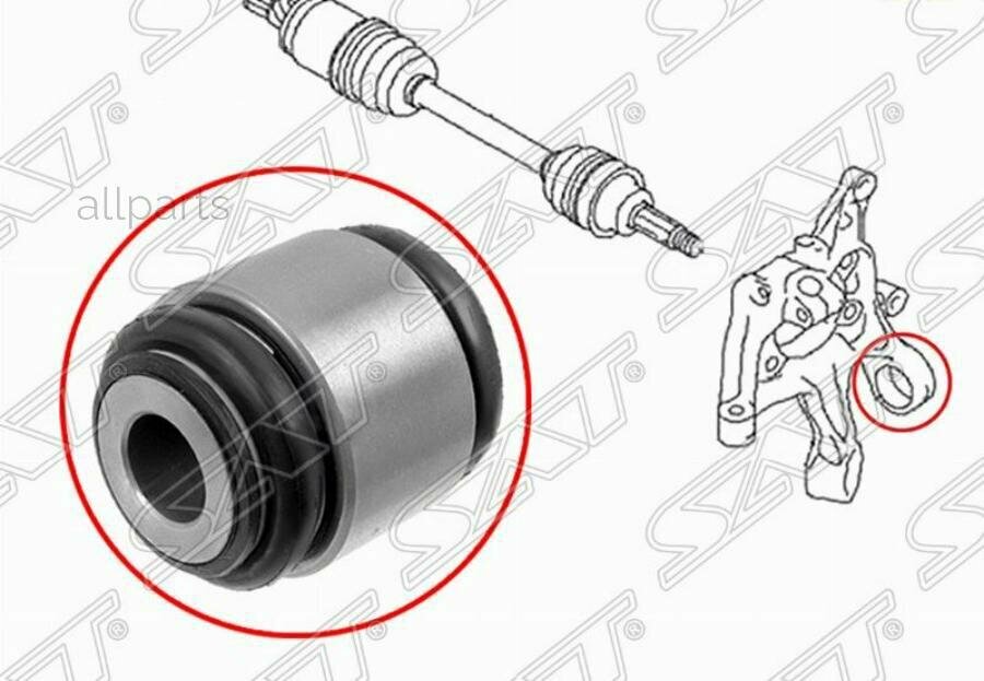 SAT ST-20257-XA000 Сайлентблок цапфы Subaru Forester 07-19 / Impreza 07-12