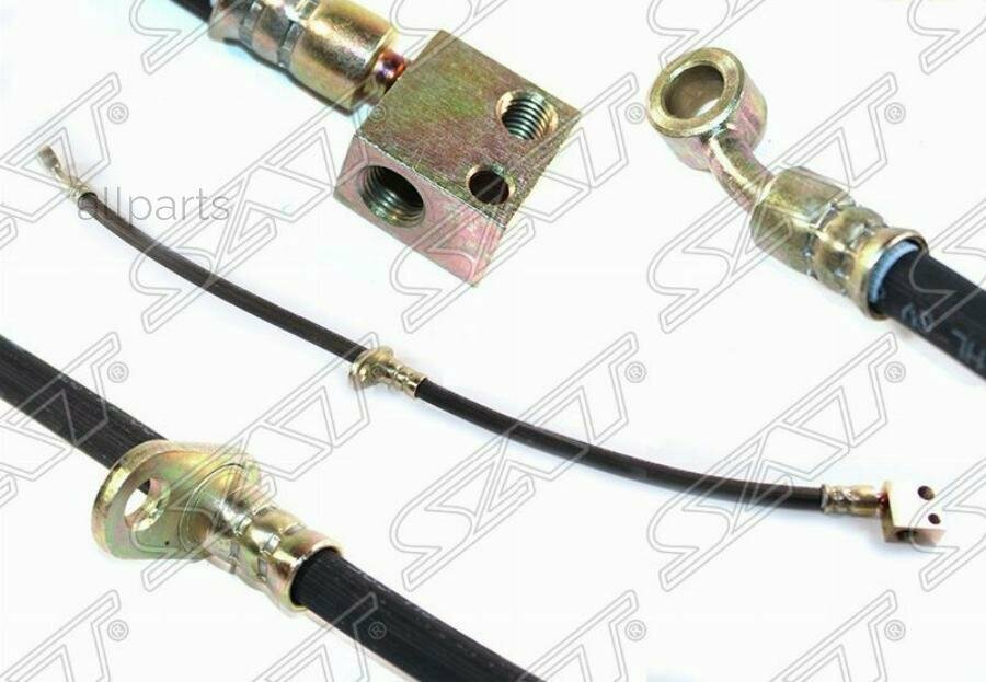 SAT ST-01465-SAA-000 Шланг тормозной перед (Таиланд) HONDA CITY/FIT/JAZZ 01-/AIRWAVE/PARTNER 05- LH