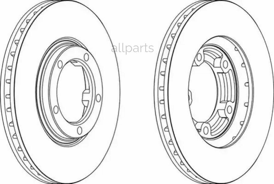 FERODO DDF1404C Диск тормозной (Цена за 1 шт.)