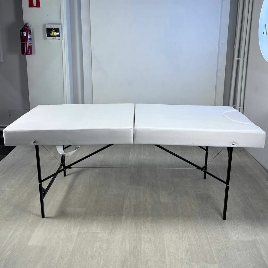 Кушетка для наращивания ресниц LashProff, складная, белая, экокожа, 200x80x70 см