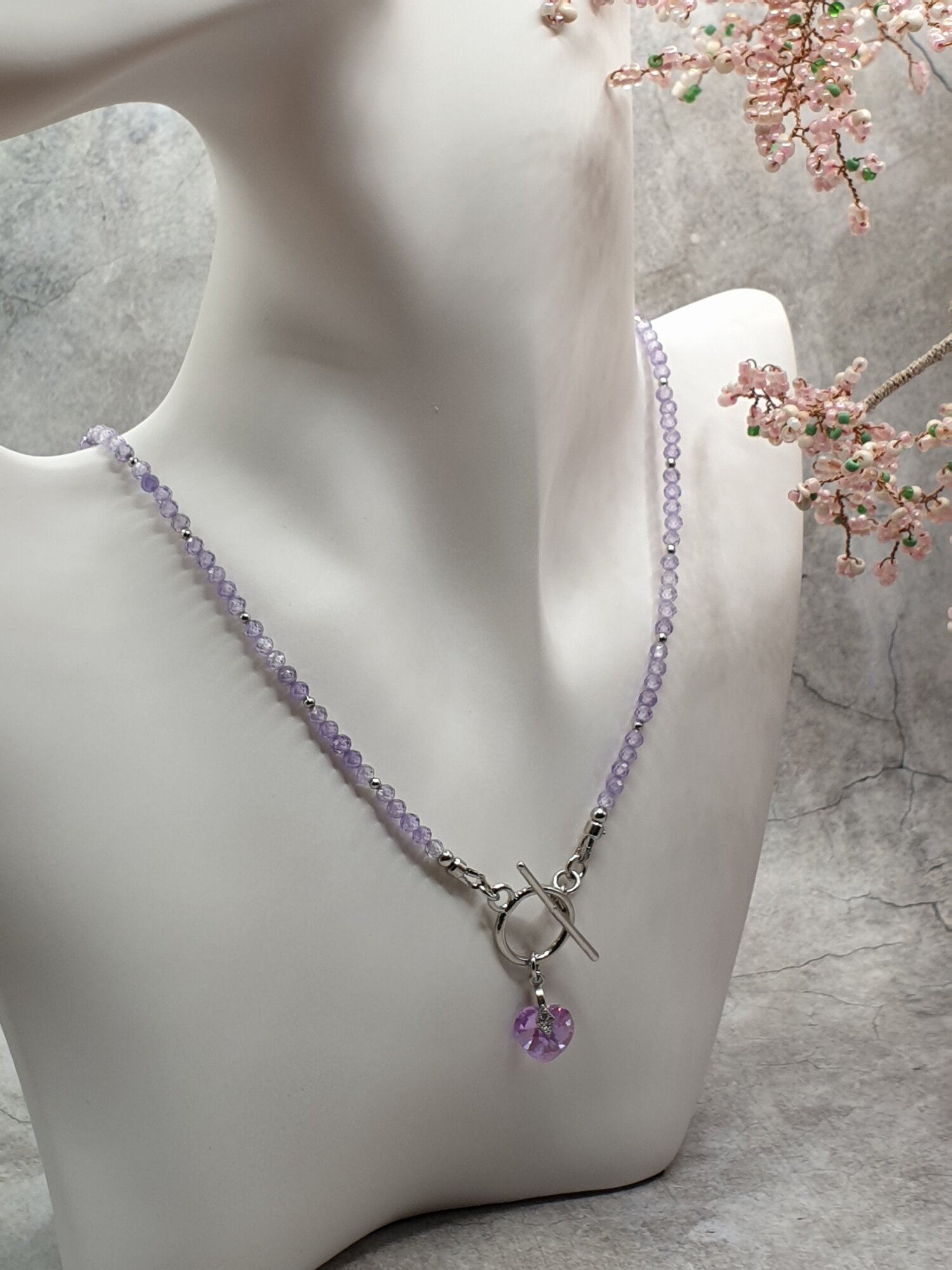 Чокер, кристаллы Swarovski, циркон