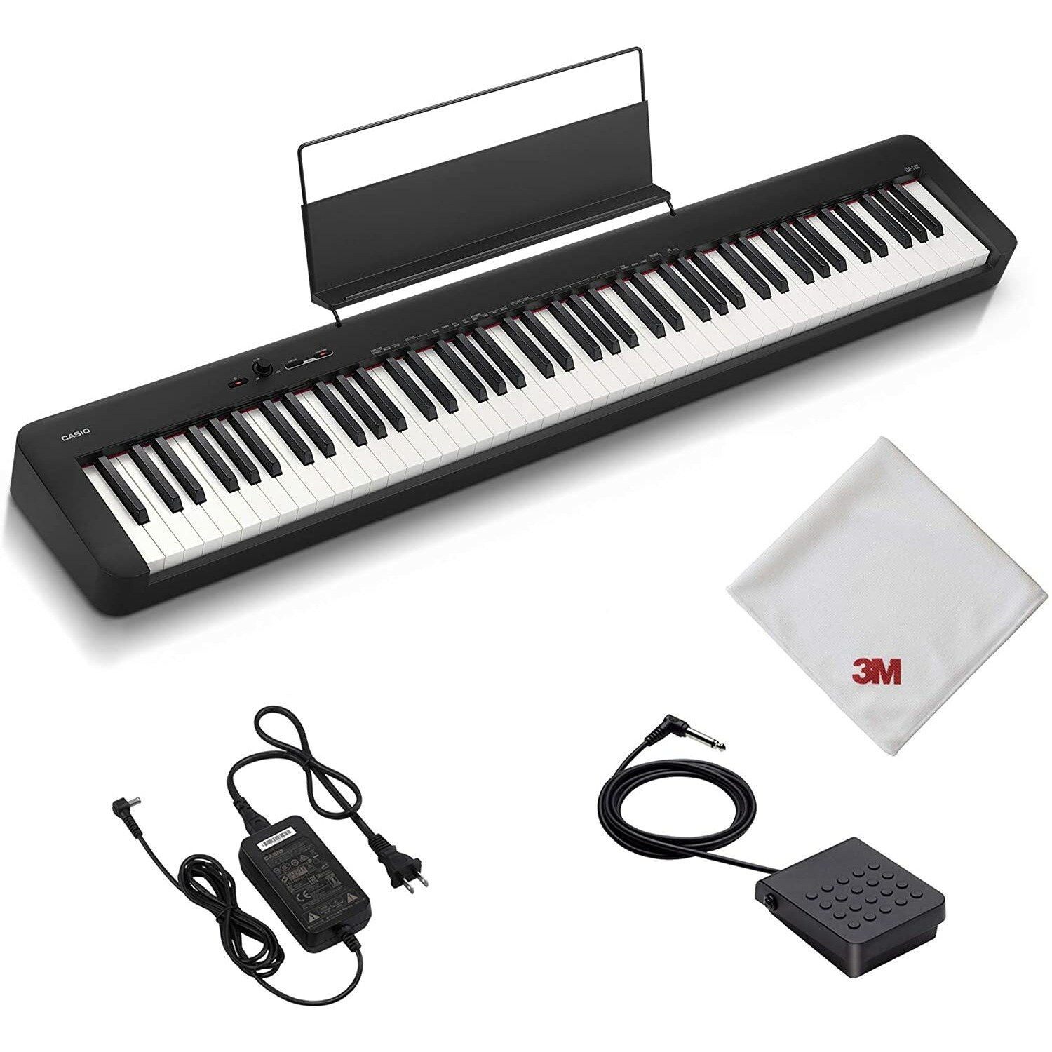 Цифровое пианино Casio CDP-S110, 88 клавиш, 64 полифонии, черная