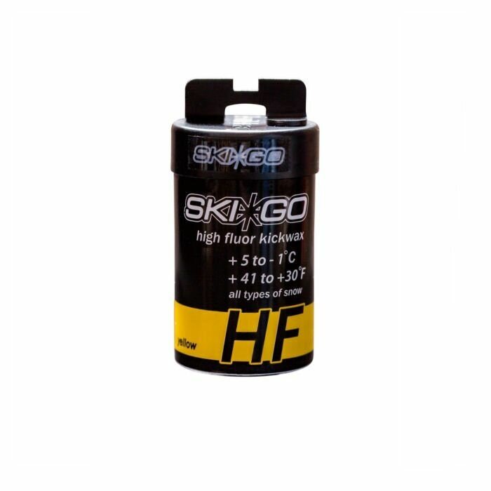 Мазь держания SKIGO HF Kickwax Yellow (для мокрого снега) +5/-1 45 гр,