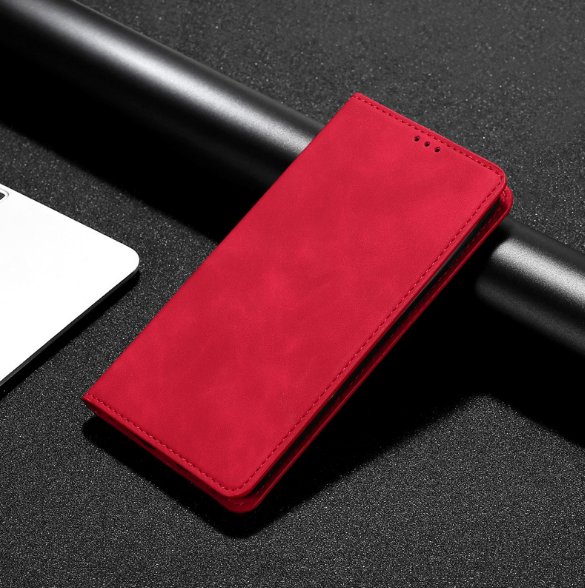 Чехол-книжка MyPads из эко-кожи с мульти-подставкой и визитницей для iPhone 12 mini (5.4) красный