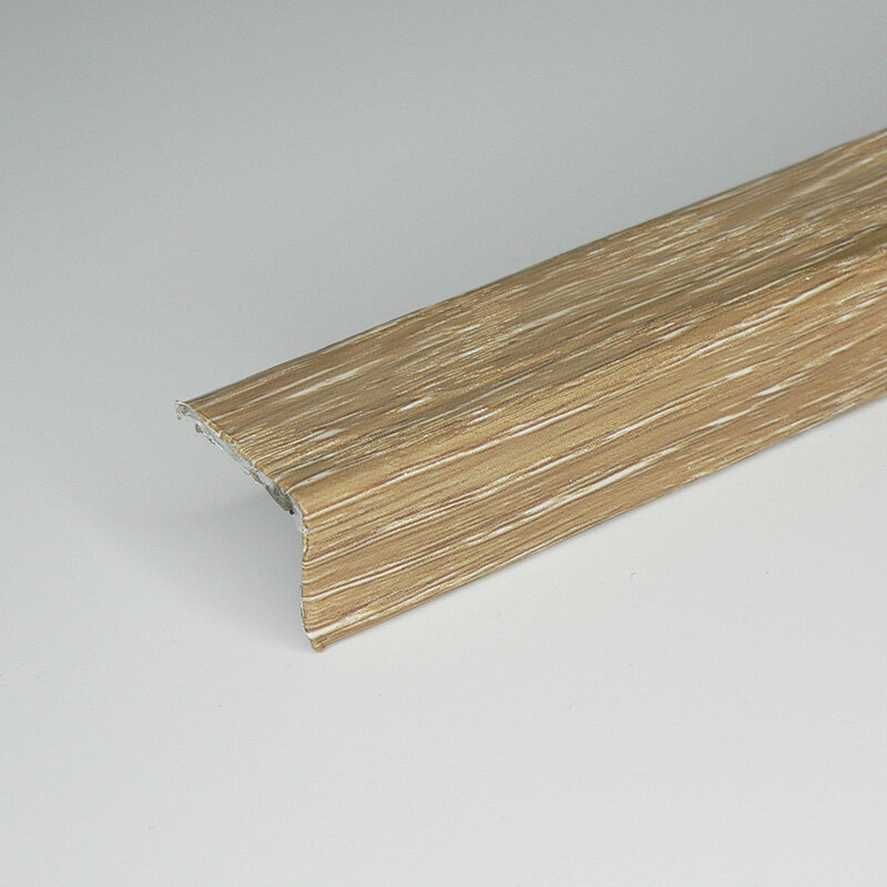 Порог самоклеющийся напольный угловой 24х18 мм, длина 0,9 м, Русский профиль алюминиевый, ламинация дуб монтана