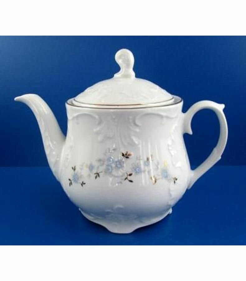 Чайник 550 мл Rococo,"Голубые цветы, отводка золото" 1 шт.