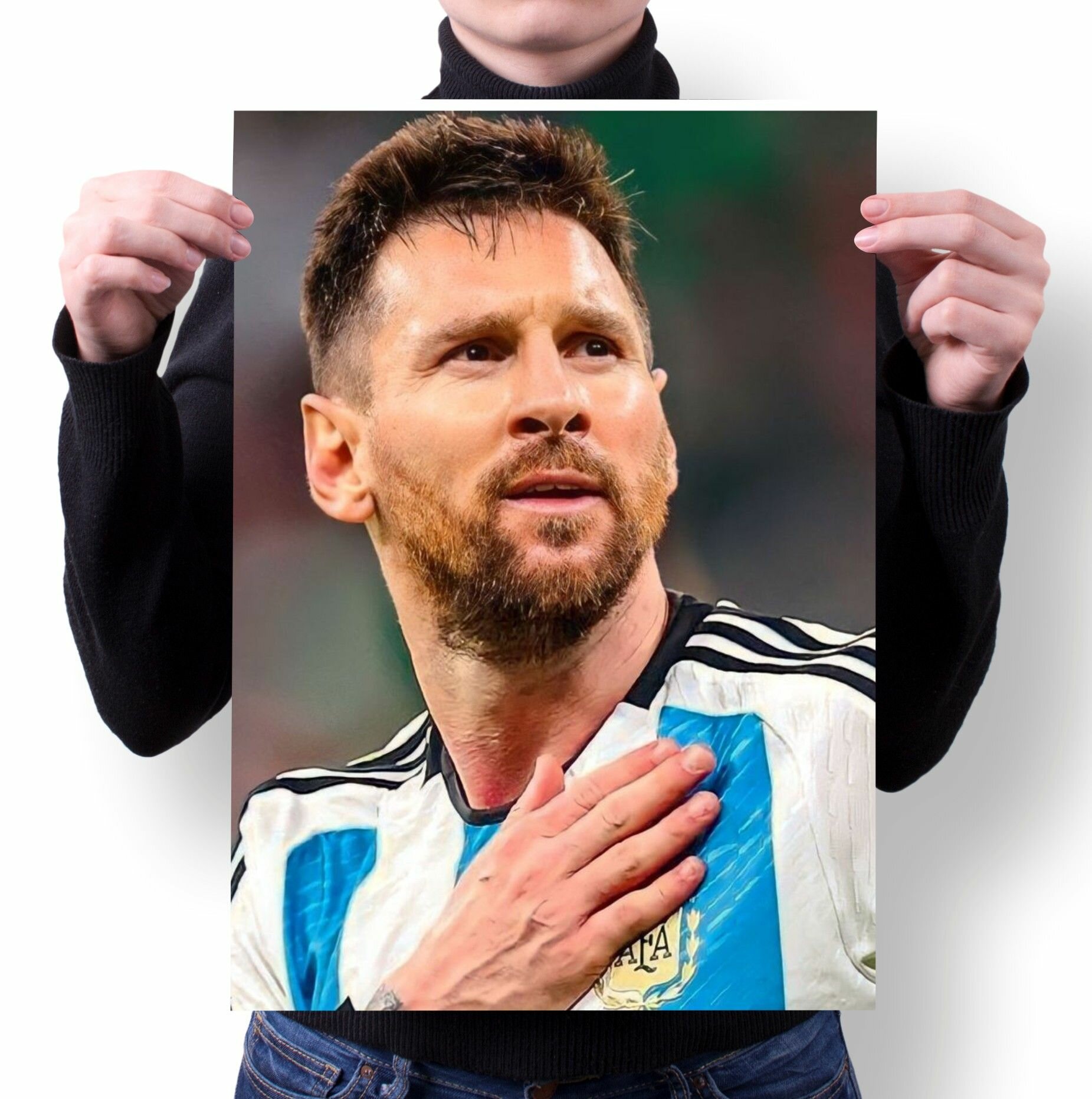 Плакат формата А3 с принтом "Лионель Месси"