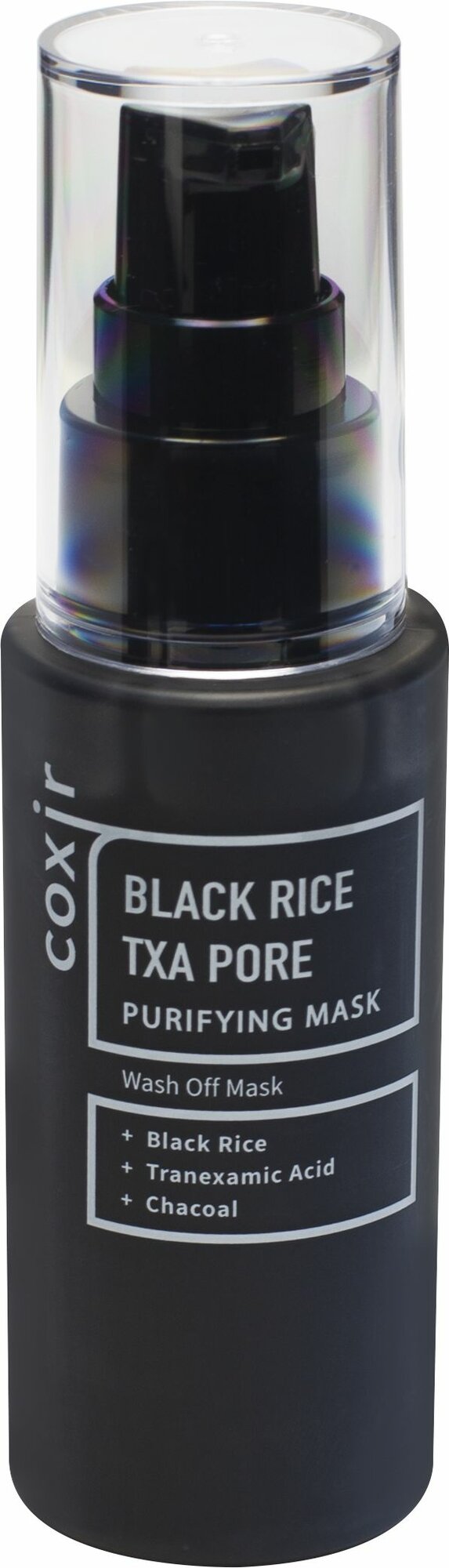 COXIR Маска для лица Корея для глубокого очищения пор с экстрактом черного риса, уходовая корейская косметика 50мл Black Rice TXA Pore Purifying Mask