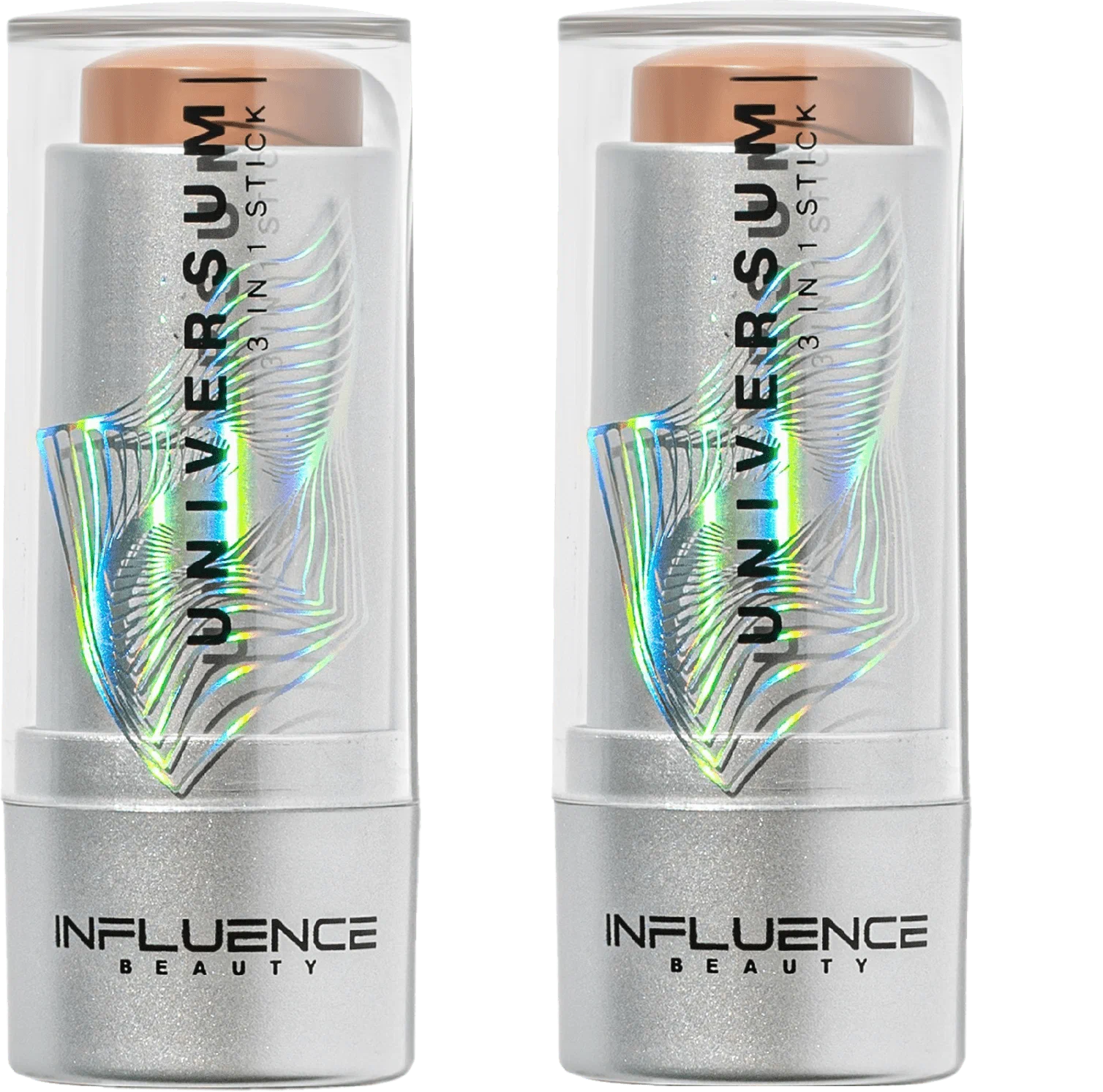 Стик 3в1 для макияжа глаз, лица и губ Influence Beauty Universum т.01 5,5 г 2 шт