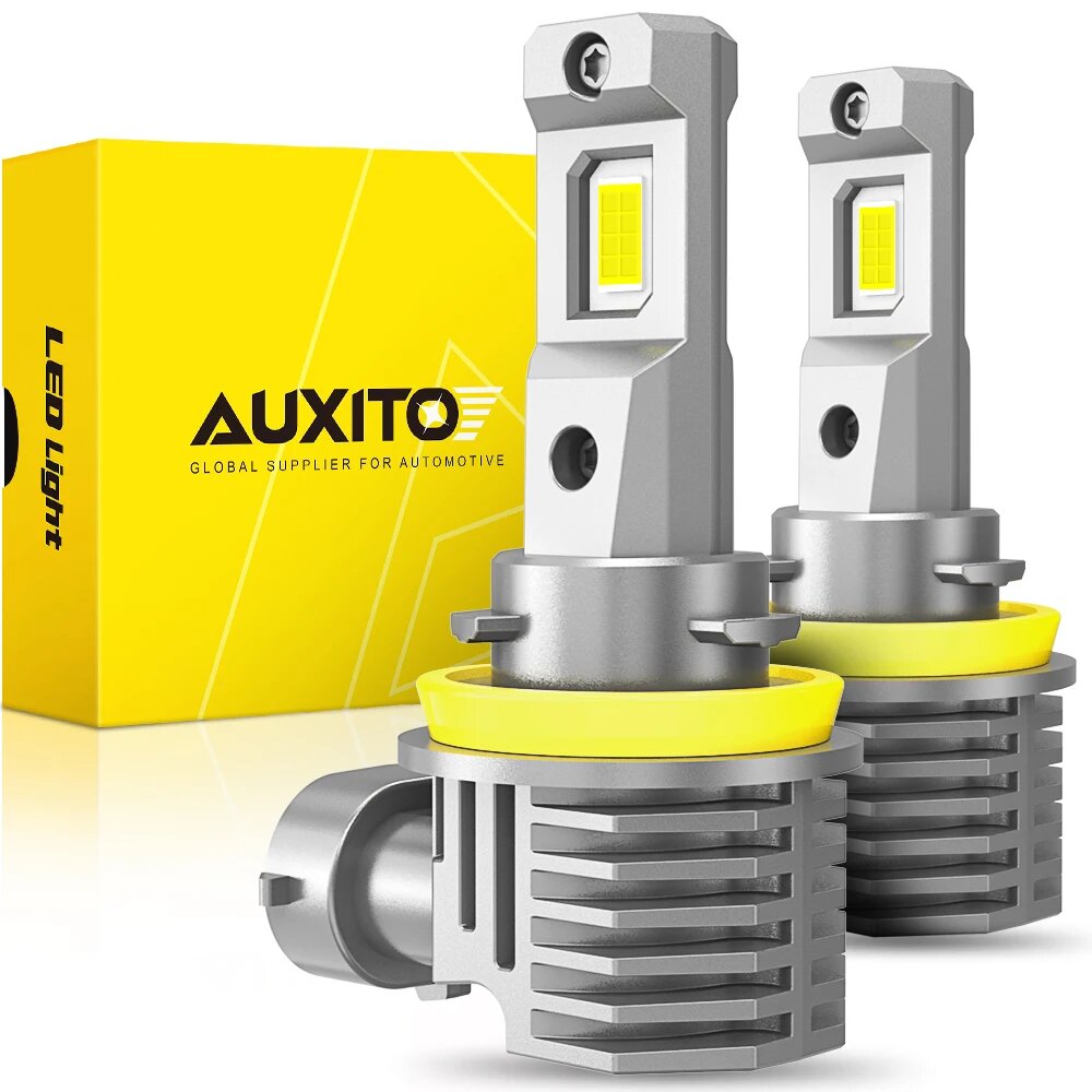 AUXITO H11 Светодиодный лампы для фар H8 H9 H16JP 9005 HB3 9006 HB4, беспроводные автомобильные фары, подключаемые, 50 Вт H11