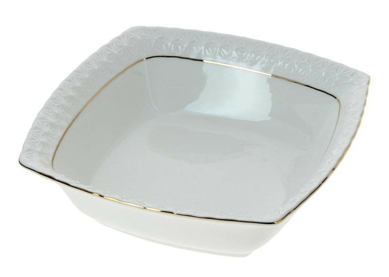 Салатник 1750 мл 23 см Снежная королева квадратный Коралл 749170