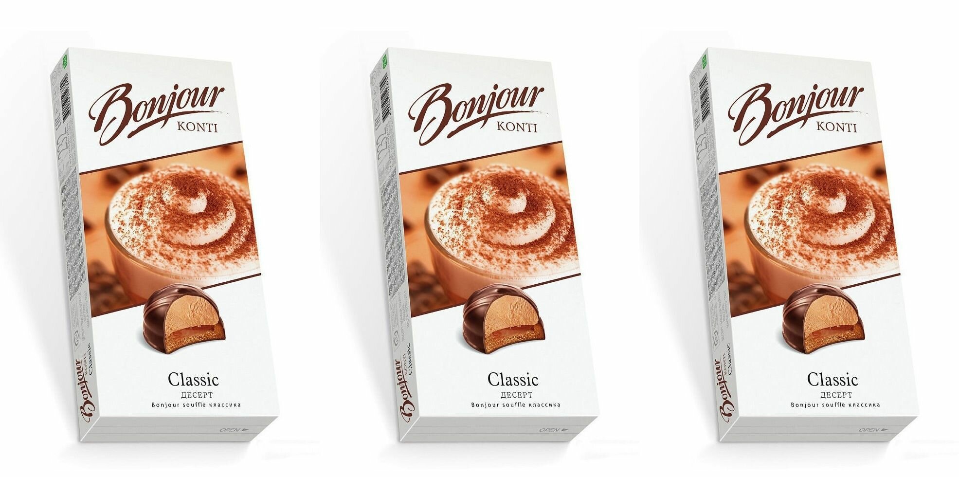 Konti Сложный десерт Бонжур Классика, 232 г, 3 уп