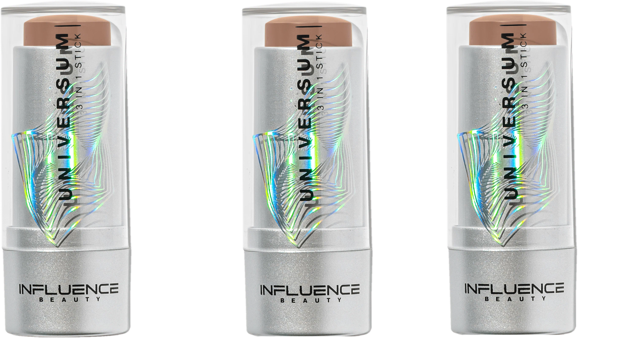Стик 3в1 для макияжа глаз, лица и губ Influence Beauty Universum т.03 5,5 г 3 шт