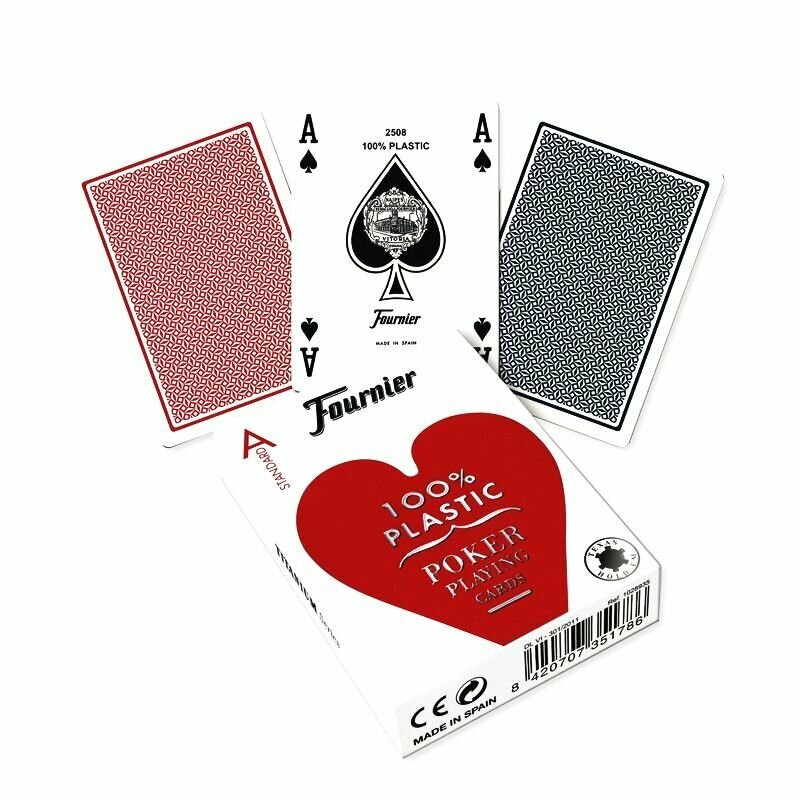 Карты "Fournier no. 2500 - Red" 100% пластик