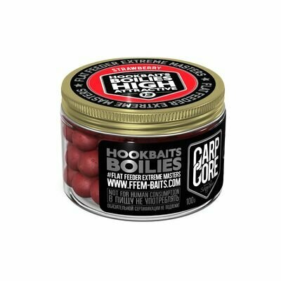 Бойлы насадочные тонущие FFEM Baits Hookbaits Boilies Strawberry 13 мм 100 г