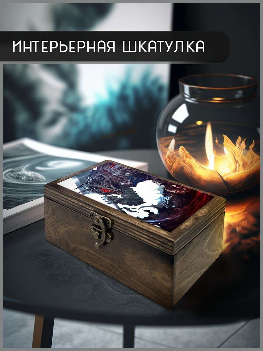 Шкатулка интерьерная для украшений универсальная 16x10x6 см аниме Берсерк (Berserk, Гатс, Гриффит) - 2140