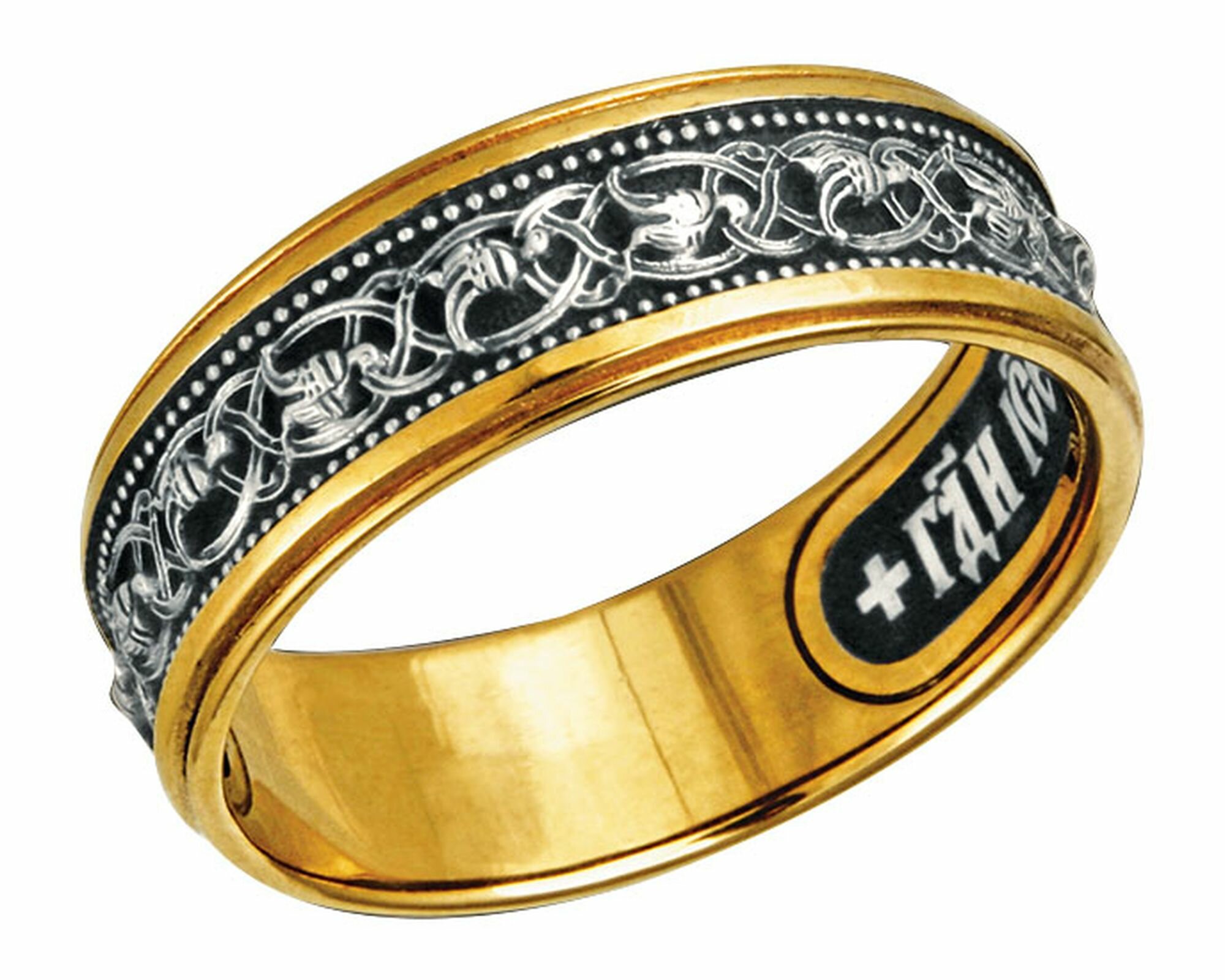 Кольцо, серебро, 925 проба, золочение