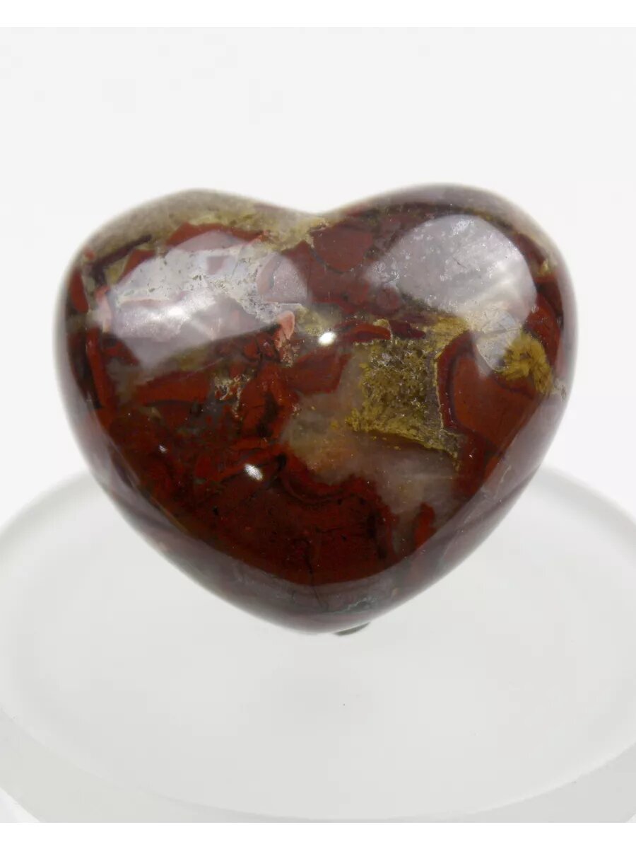 Сердце Яшма брекчиевая. Натуральный камень. 4х3,5х2 см